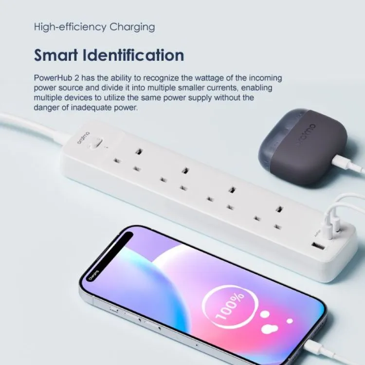 Oraimo PowerHub Smart Fast Charging 4 AC Outlets 3 USB Ports UK Massive Extension Socket ...