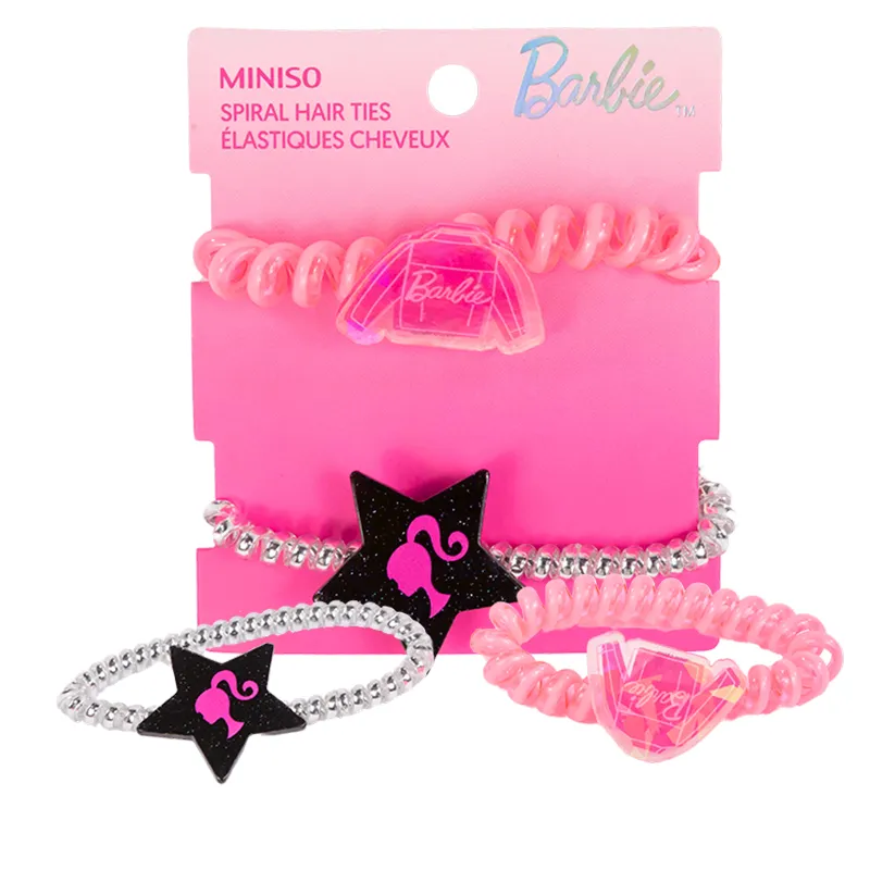 Barbie Collection Spiral Hair Ties (2 pcs) - Miniso Kenya