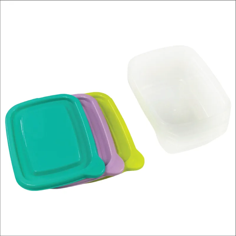 Colorful Rectangle Food Storage Containers (400mL, 3 pcs) - Miniso Kenya
